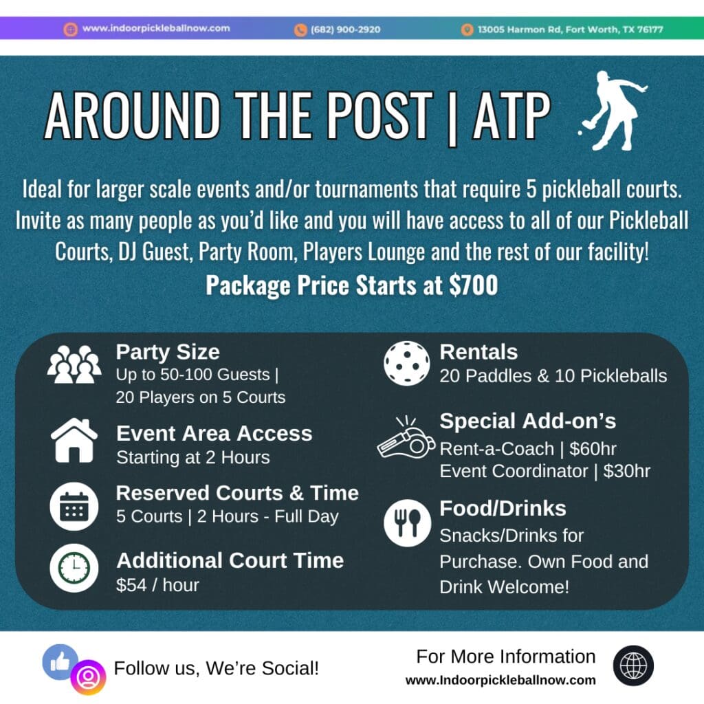 Party Package – ATP - ATP Indoor Pickleball Games