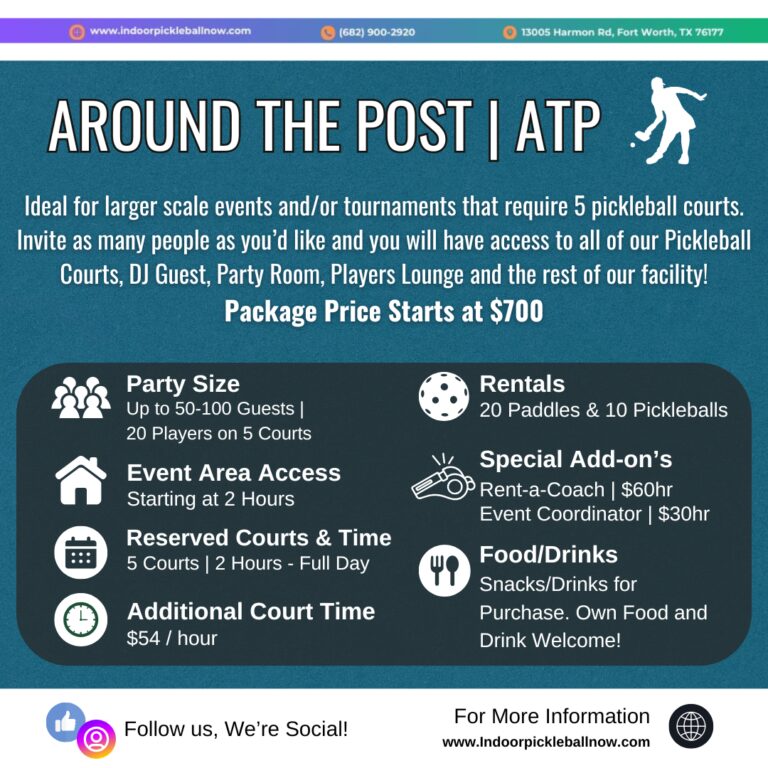 Party Package – ATP - ATP Indoor Pickleball Games